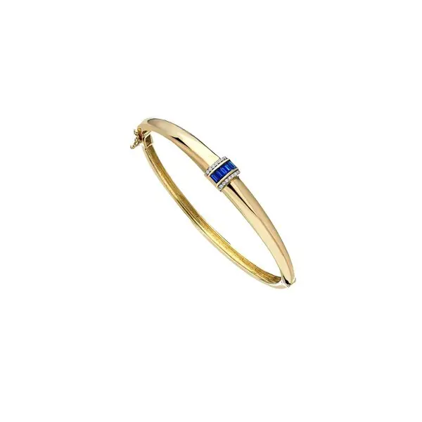 REIS JEWELLERY Gold / Yellow / Blue Navy Bangle Yellow Gold - Gold/yellow/blue