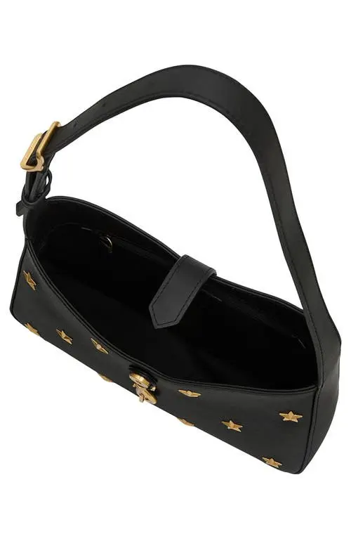 Rebecca Minkoff Small Megan Star Leather Shoulder Bag - Black