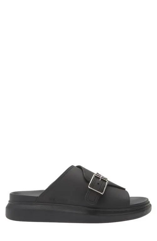 Alexander McQueen Buckle Rubber Slide Sandal