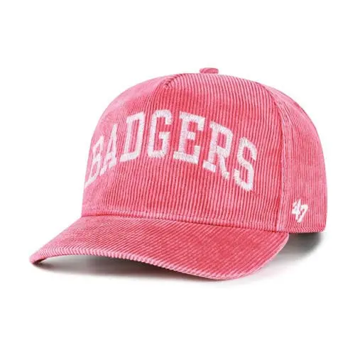 '47 47 Wisconsin Badgers Reclaim Snow Wash Corduroy Hitch Adjustable Cap - Red