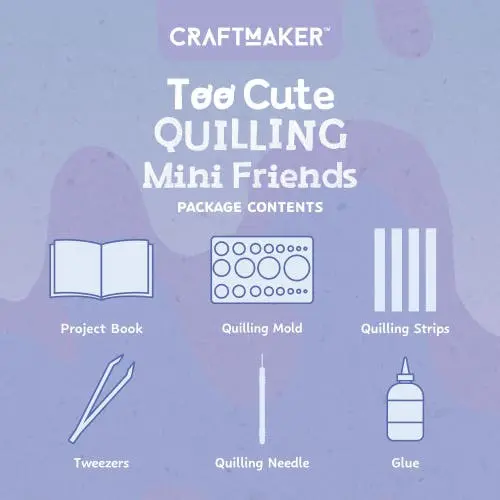 CRAFT MAKER Too Cute Quilling Mini Friends Diy Kit