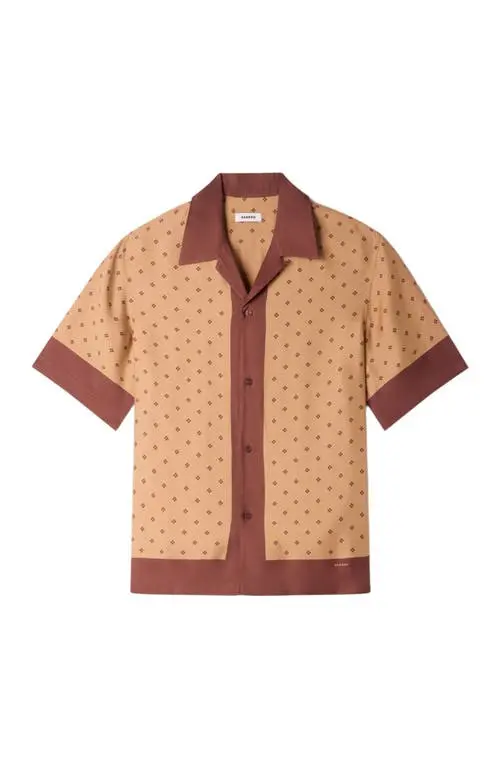 Sandro Micro Cross Motif Shirt - Camel