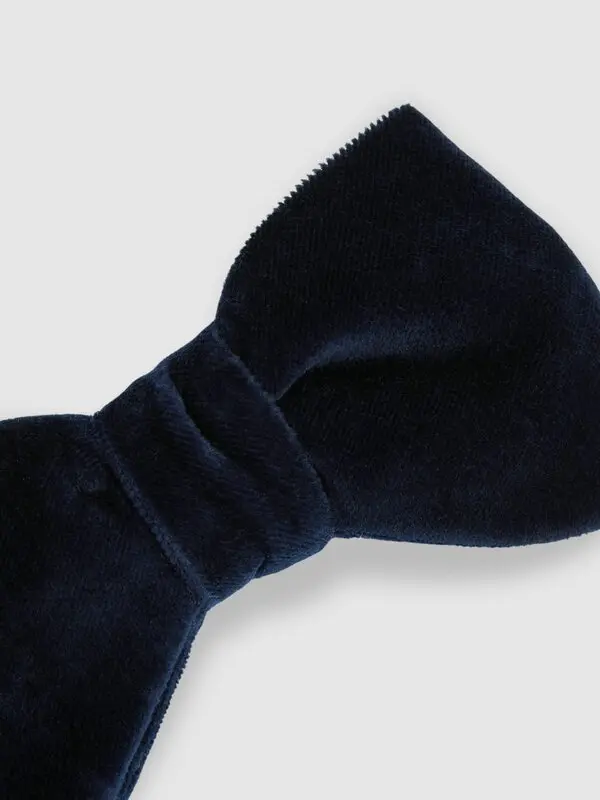 REISS Velvet Bow Tie - Navy