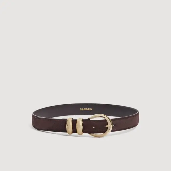 Sandro Suede Leather Belt
