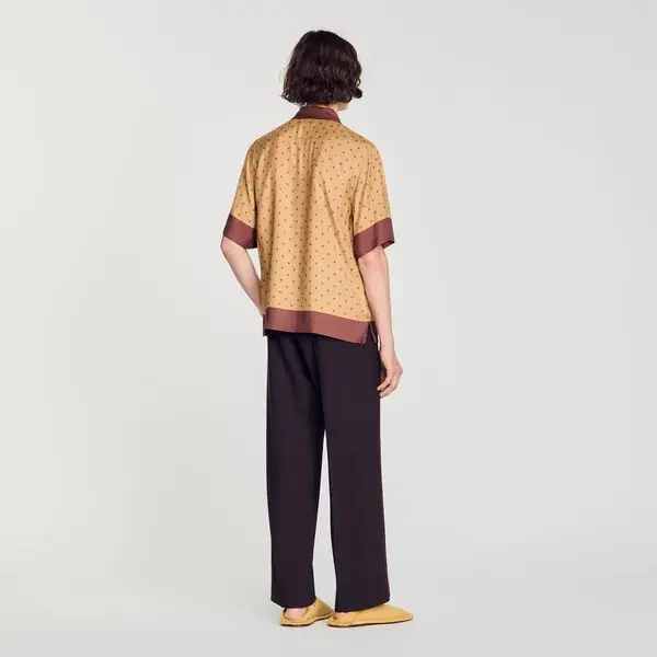 Sandro Micro Cross Motif Shirt - Camel