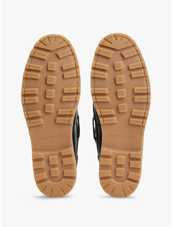Tommy Hilfiger Woven Leather Boat Shoes
