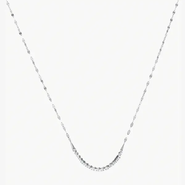 Lana Jewelry Graduating Diamond Tennis Necklace - 14k White Gold