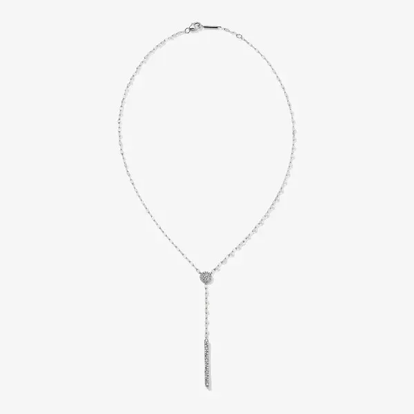 Lana Jewelry Cluster Diamond Chime Lariat Necklace - 14k White Gold