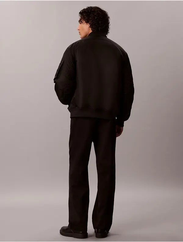 Calvin Klein Baggy Cotton Twill Pants - Black