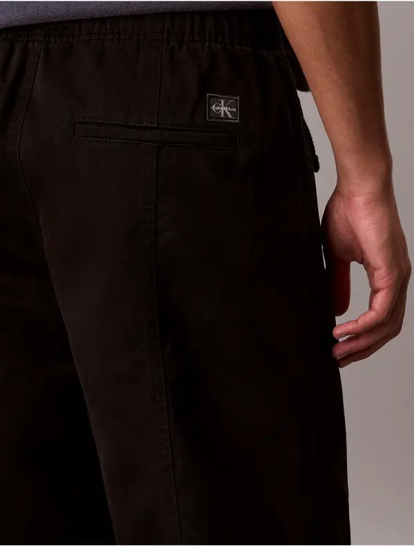 Calvin Klein Baggy Cotton Twill Pants - Black