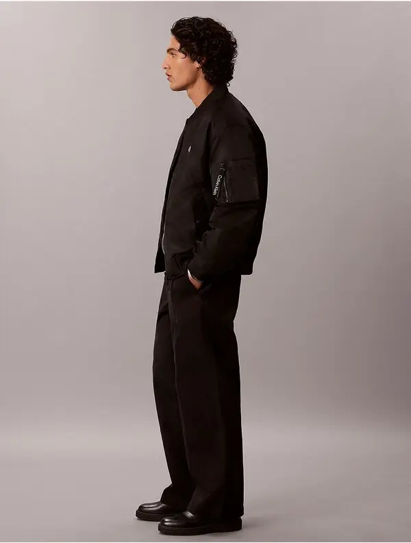 Calvin Klein Baggy Cotton Twill Pants - Black