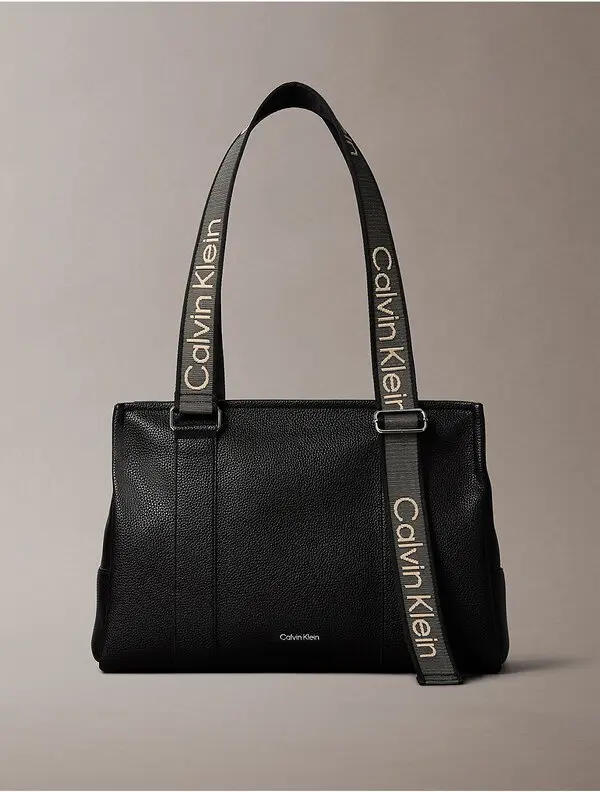 Calvin Klein Logo Strap Tote Bag