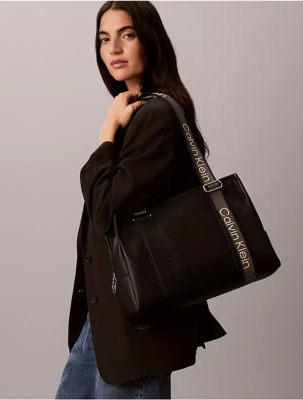 Calvin Klein Logo Strap Tote Bag