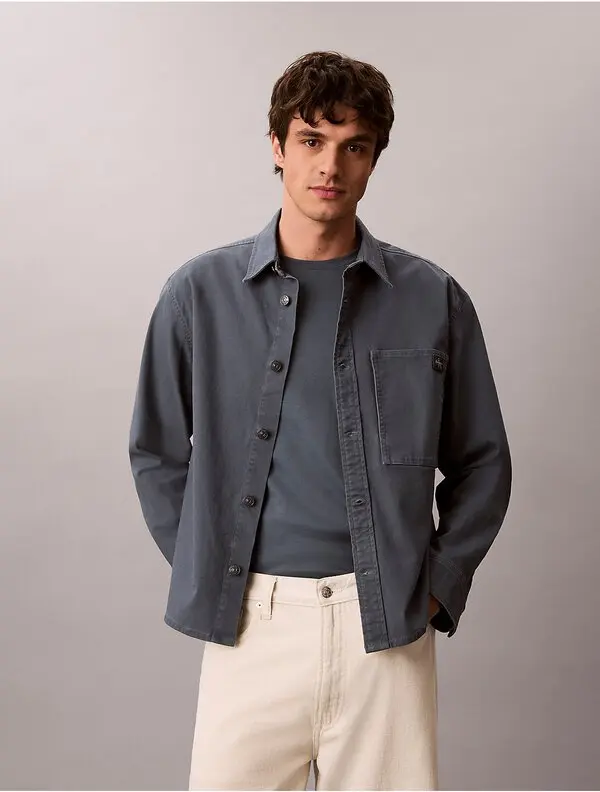Calvin Klein Matte Canvas Shirt Jacket