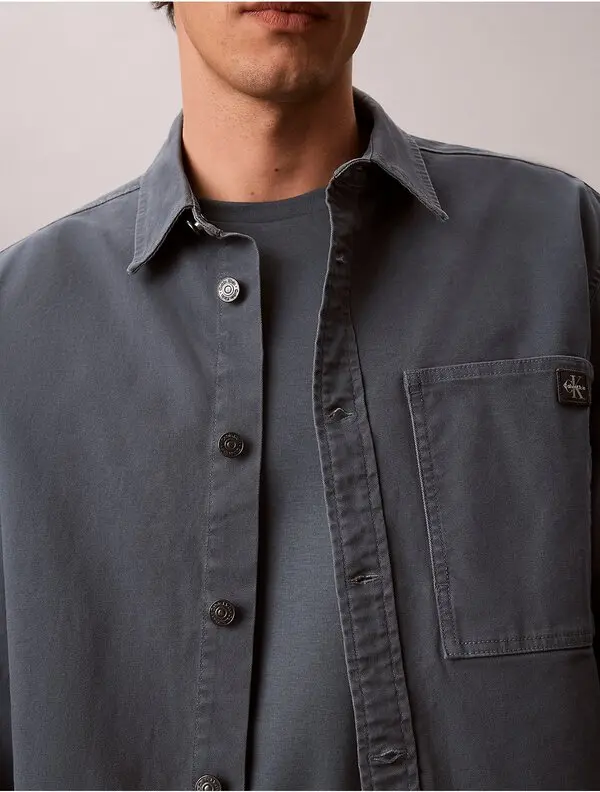 Calvin Klein Matte Canvas Shirt Jacket
