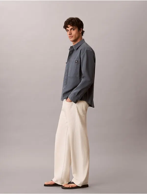 Calvin Klein Matte Canvas Shirt Jacket