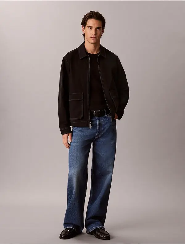 Calvin Klein Matte Canvas Jacket With Zip Closure