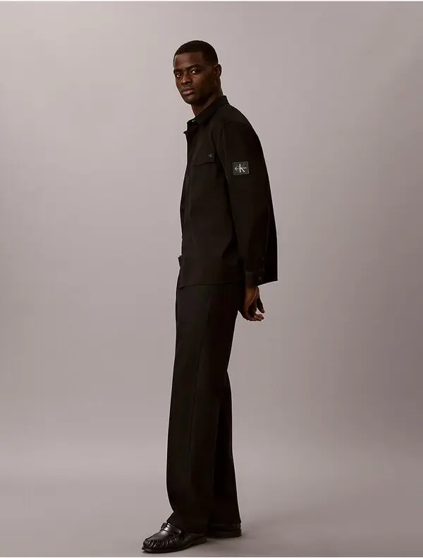 Calvin Klein Utility Chino Relaxed Overshirt - Black