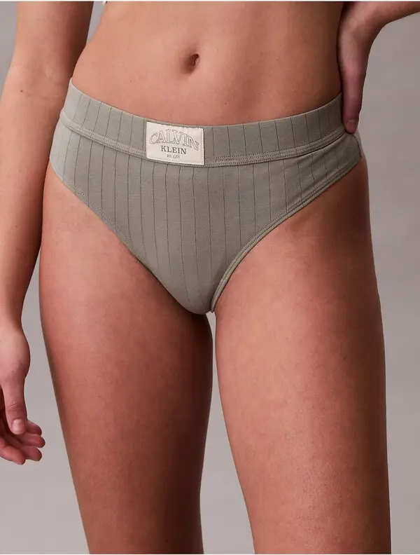 Calvin Klein Heritage Classic Cotton Stretch Thong - Shadow