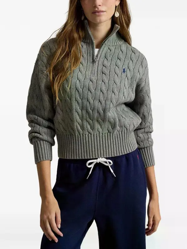 Polo Ralph Lauren Cable-knit Quarter-zip Sweater
