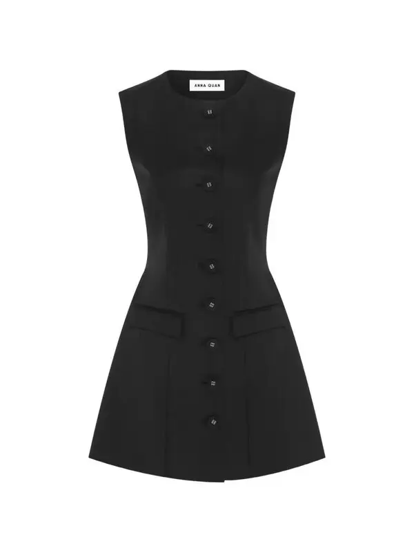 Anna Quan Sofia Button-front Mini Dress