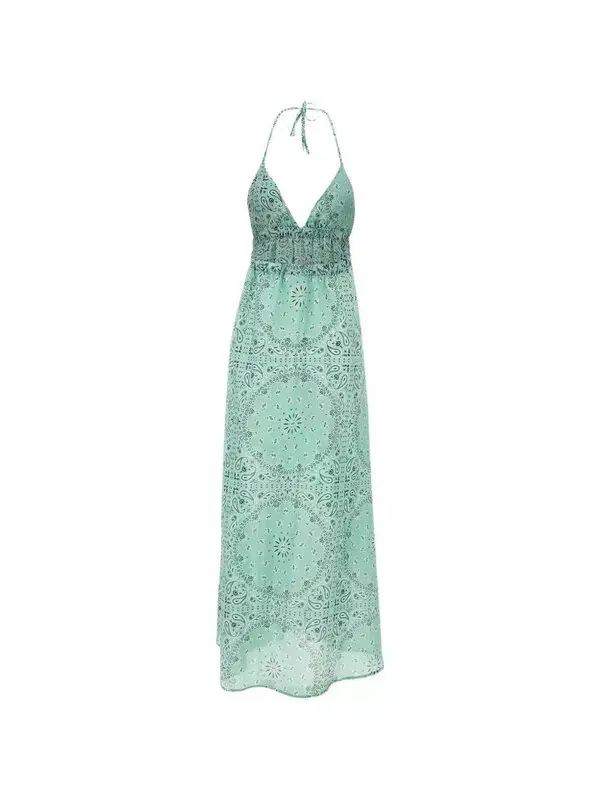 MC2 SAINT BARTH Zucky Bandana Print Maxi Dress