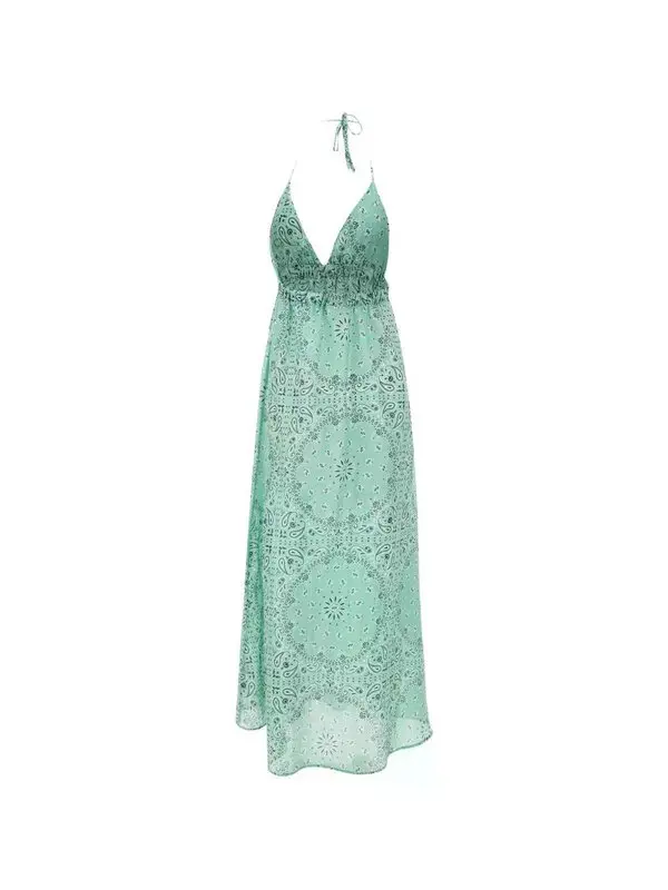 MC2 SAINT BARTH Zucky Bandana Print Maxi Dress