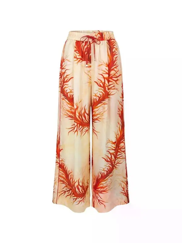 F.R.S FOR RESTLESS SLEEPERS Coral Print Drawstring Trousers