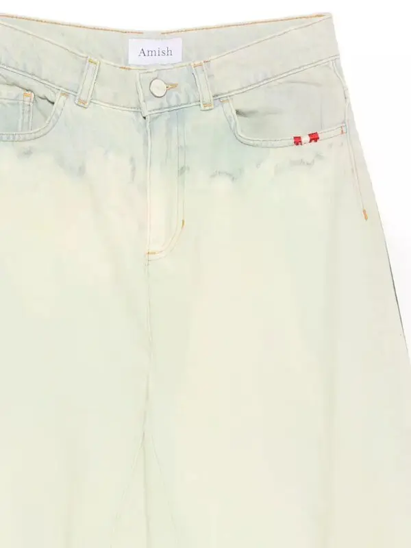 AMISH SUPPLIES Carly Bleached Wide-leg Jeans