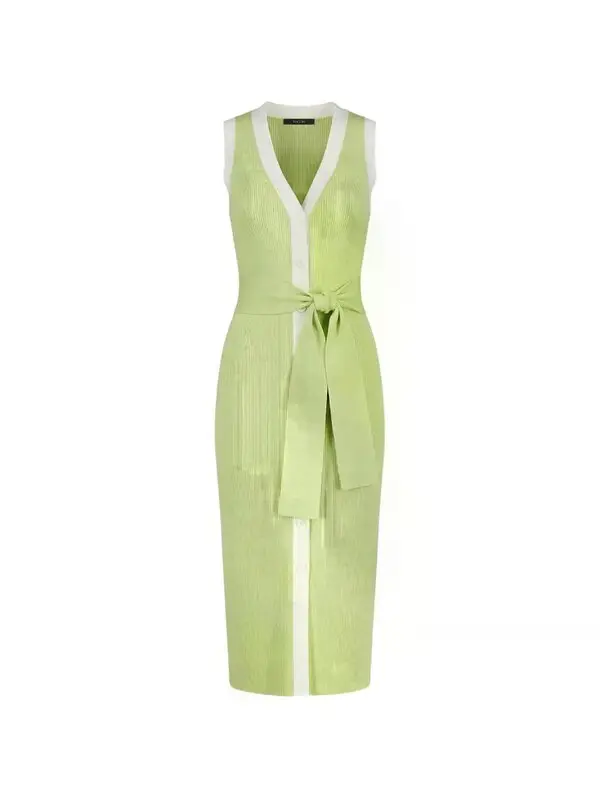 TOCCIN Victoria Tie-front Midi Dress - Green