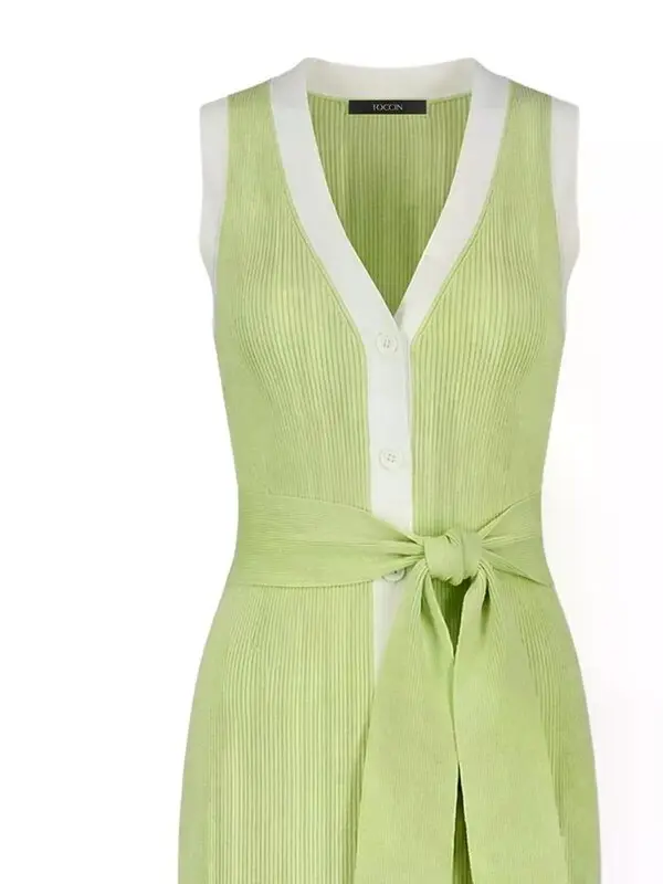 TOCCIN Victoria Tie-front Midi Dress