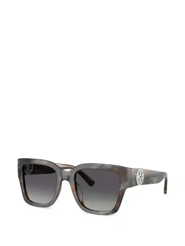 Tory Burch Double T Square Frame Sunglasses