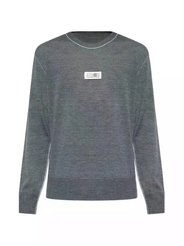 MAISON MARGIELA Logo Patch Fine Knit Sweater