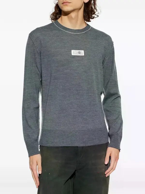 MAISON MARGIELA Logo Patch Fine Knit Sweater