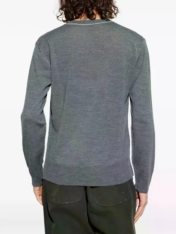 MAISON MARGIELA Logo Patch Fine Knit Sweater