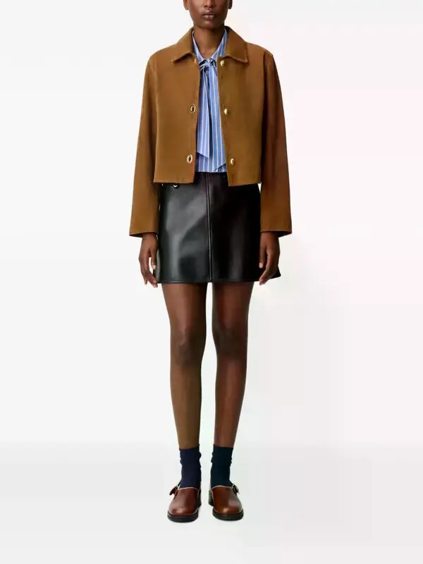 Claudie Pierlot Turn-lock Leather Jacket
