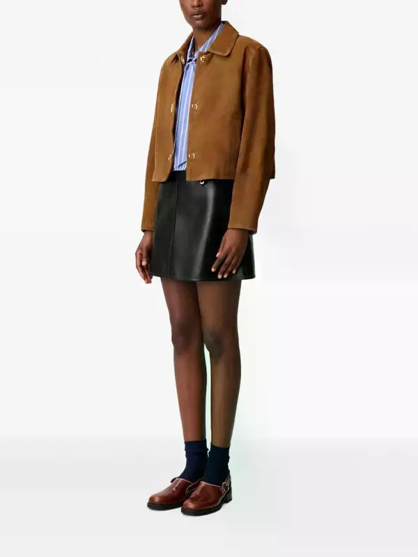 Claudie Pierlot Turn-lock Leather Jacket