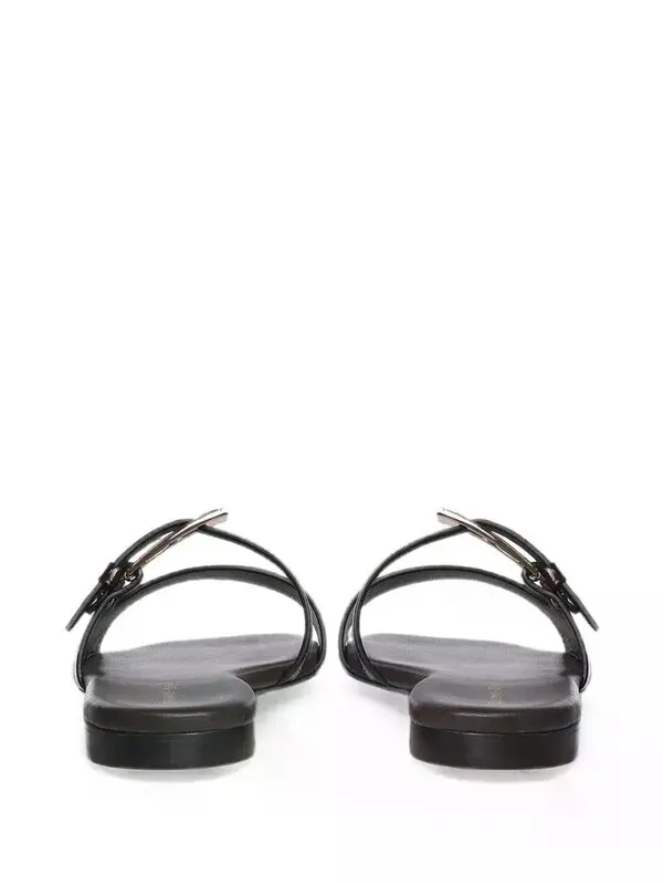 GIULIANO GALIANO Dark Croc-effect Buckle-fastening Sandals