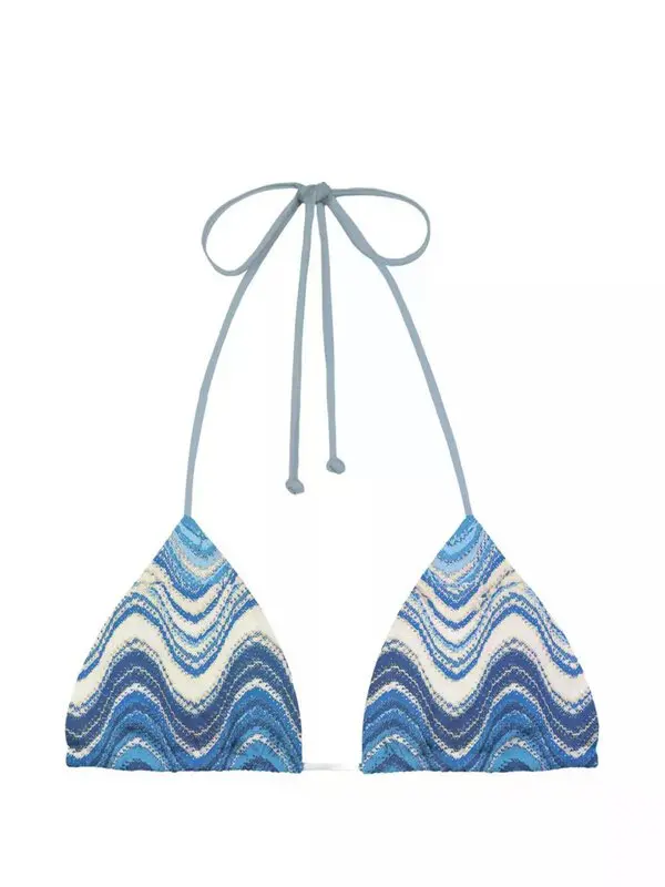 MC2 SAINT BARTH Chevron Knit Triangle Bikini Top