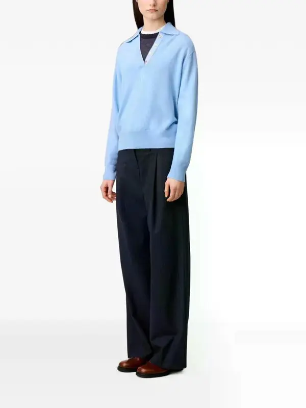 Claudie Pierlot Relaxed-fit Striped Wool And Cashmere Jumper