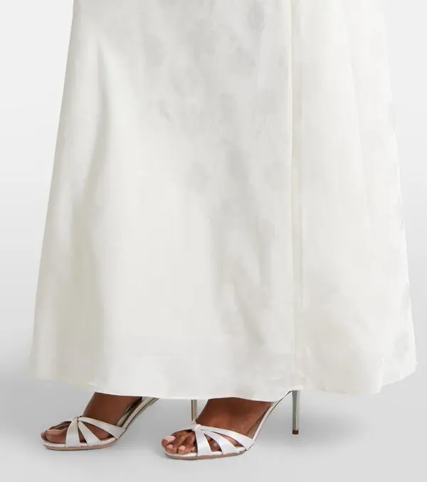 ROTATE BY BIRGER CHRISTENSEN Floral Halterneck Satin Maxi Dress