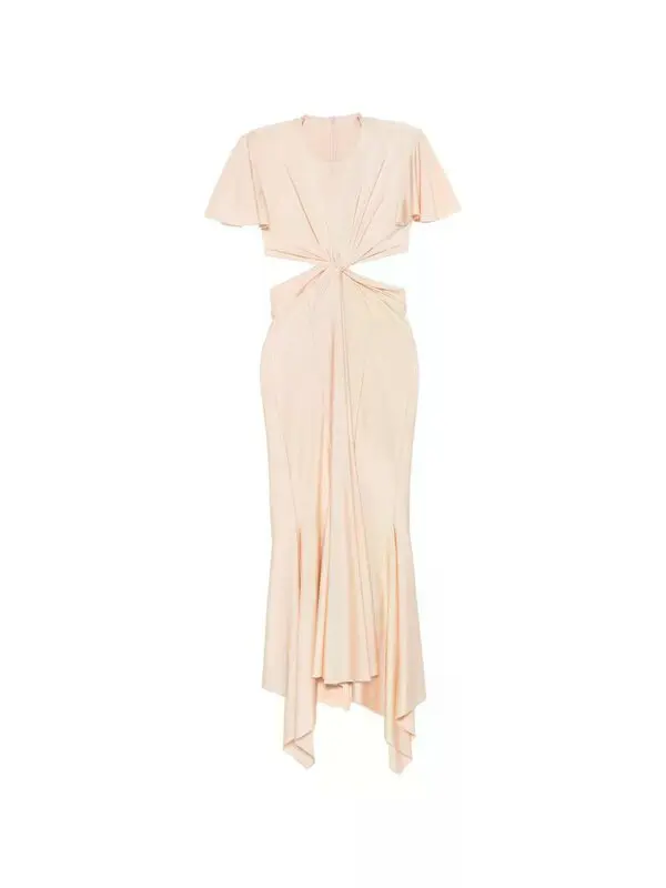 Philosophy Di Lorenzo Serafini Cut-out Twist Detail Dress - Neutrals