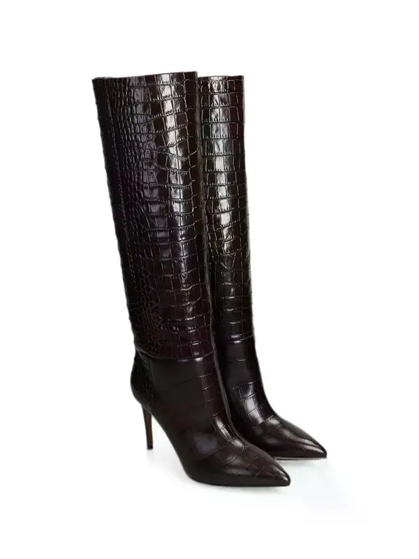 Paris Texas Croc-effect Leather Boots