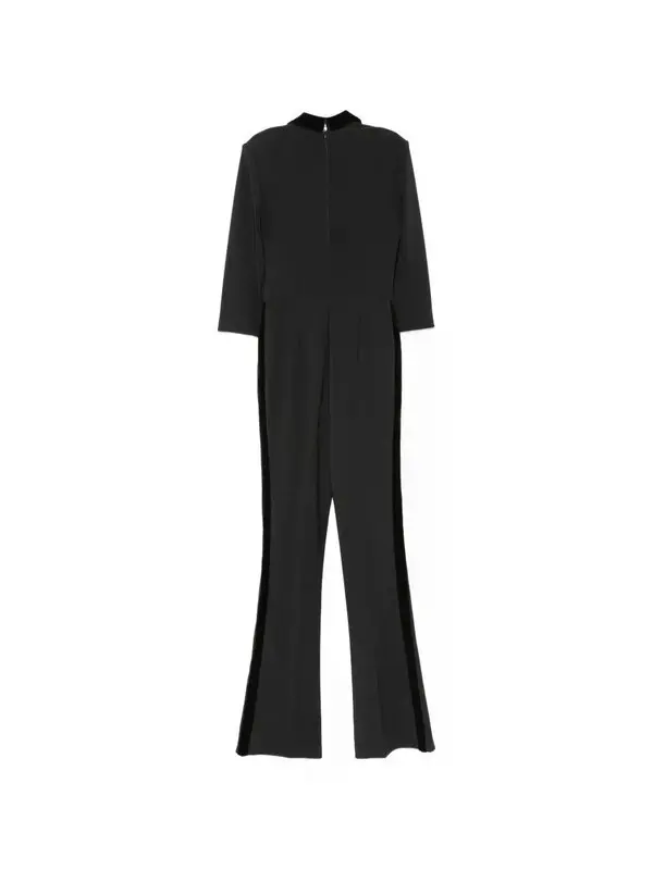 Elisabetta Franchi Double-breasted Jumpsuit With Gold-tone Logo Plaque