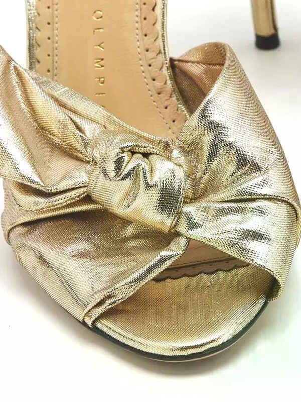 CHARLOTTE OLYMPIA Metallic Knot Detail Stiletto Sandals