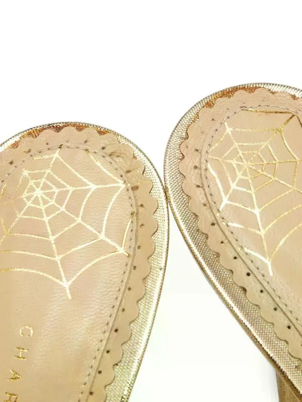 CHARLOTTE OLYMPIA Metallic Knot Detail Stiletto Sandals