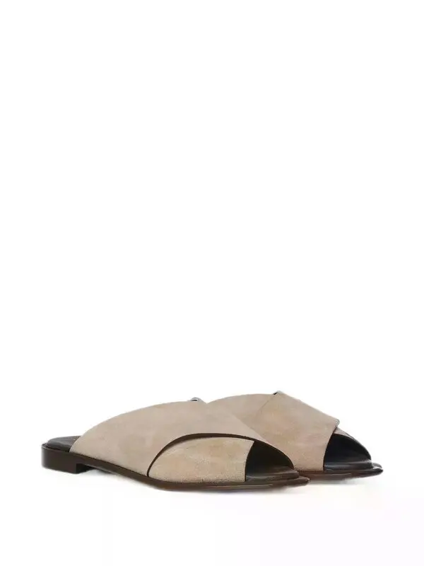 GIULIANO GALIANO Criss-cross Suede Sandals