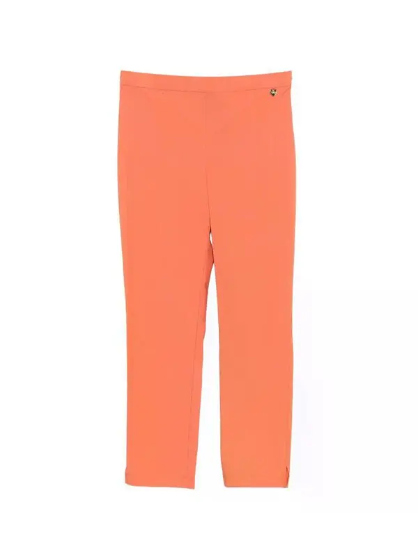 TWINSET Logo Plaque Slit-hem Trousers - Orange