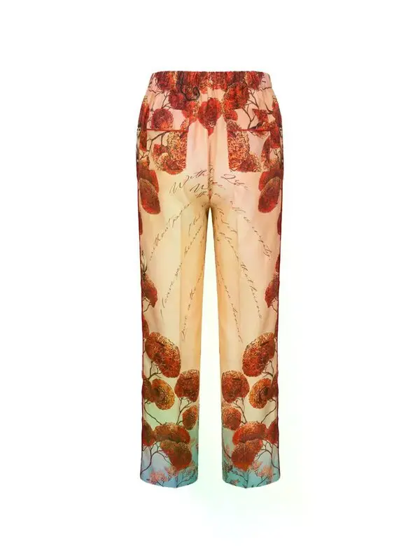F.R.S FOR RESTLESS SLEEPERS Graphic-print Silk-satin Trousers