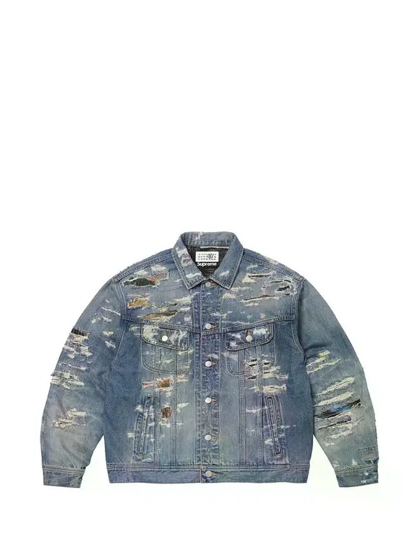 Supreme X Mm6 Maison Margiela Distressed Denim Jacket